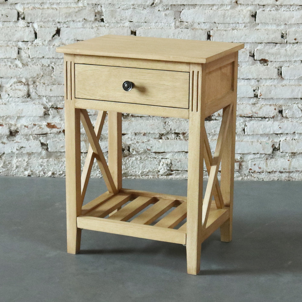 Devon Bedside Table 40x30x55cm Oak – CDSI PTY LTD (trading as J.Elliot)