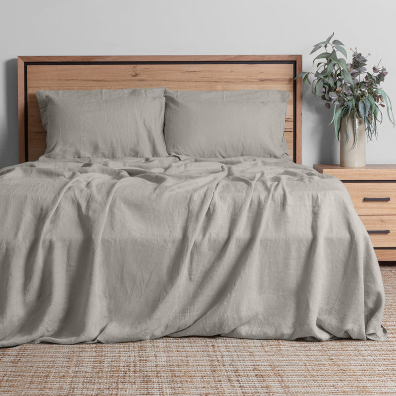 Linen Collection King Sheet Set Stone – CDSI PTY LTD (trading as J.Elliot)